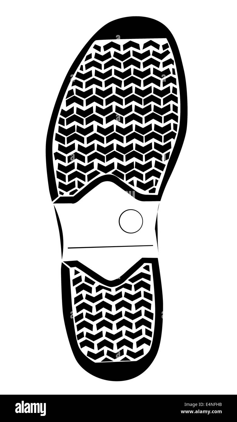 boot trace on white background Stock Photo - Alamy