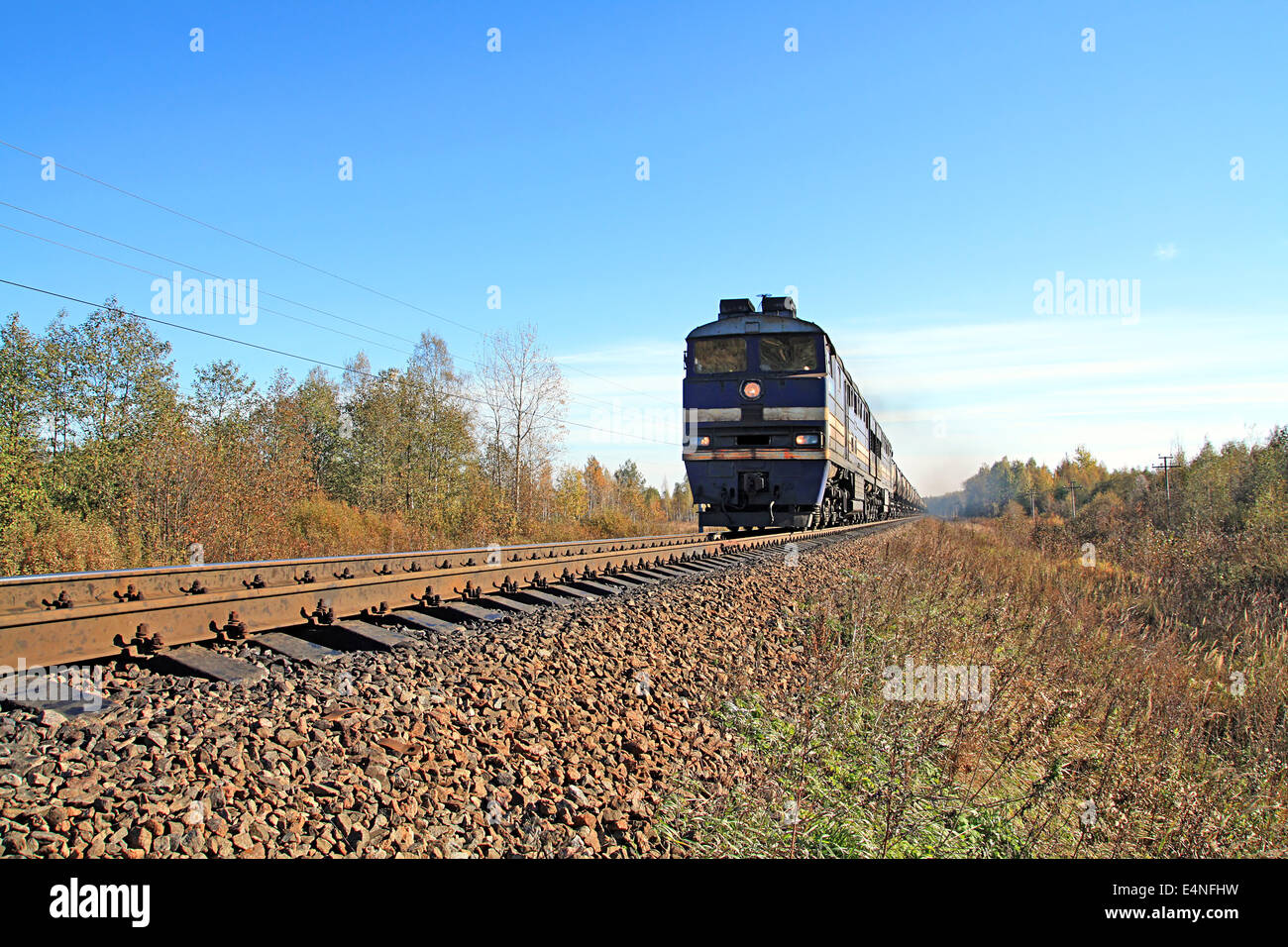 Freight train pulling steel hi-res stock photography and images - Alamy