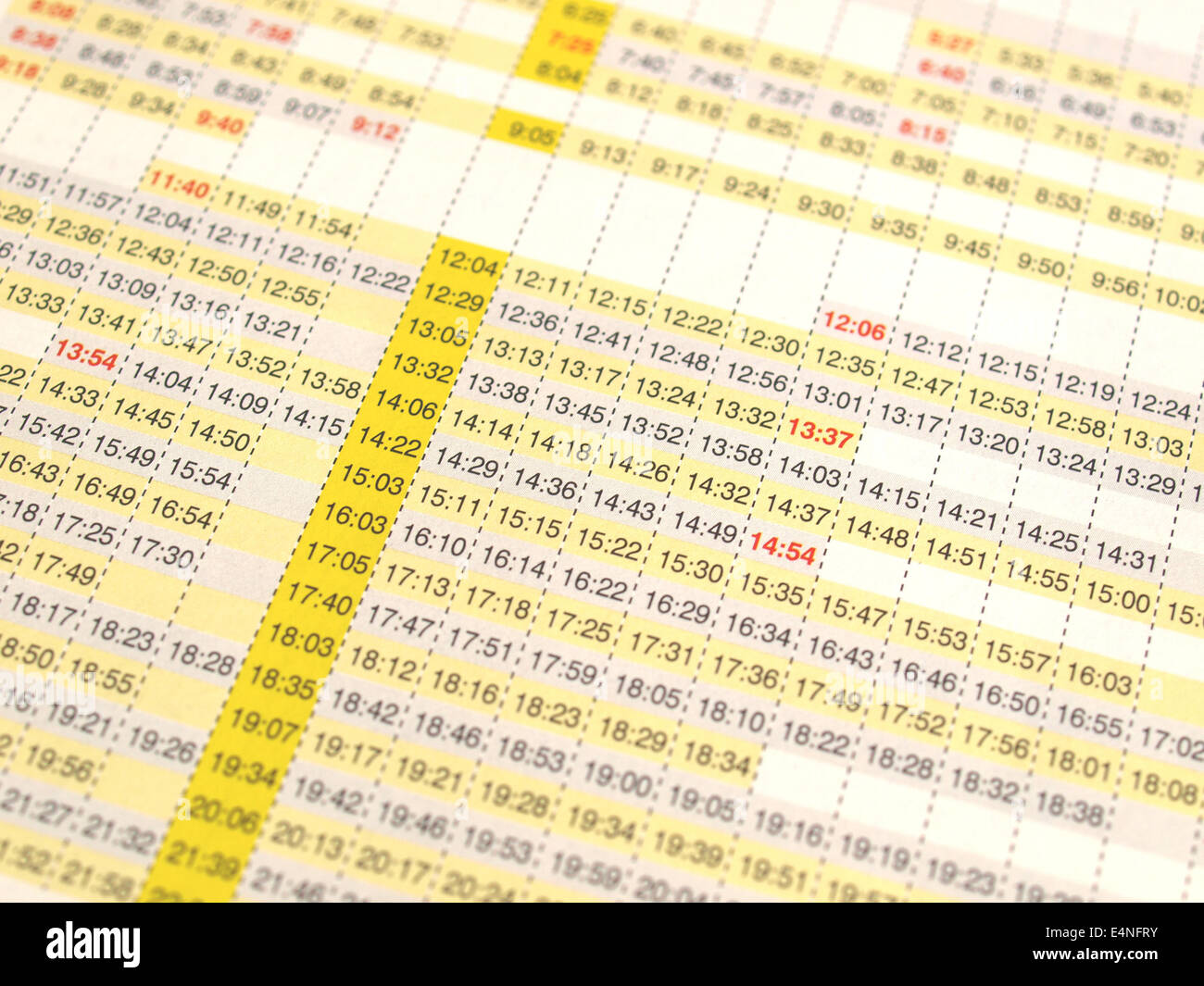 Metro train time table hi-res stock photography and images - Alamy