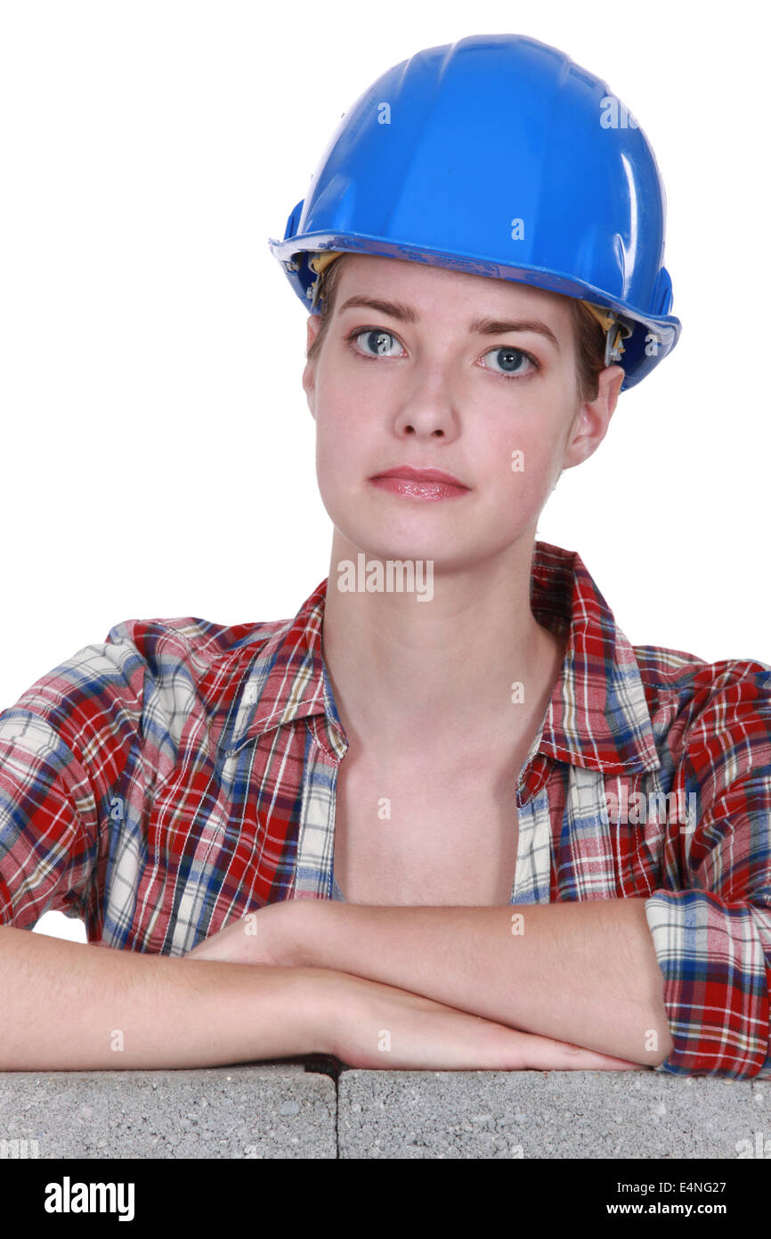 Woman bricklayer hi-res stock photography and images - Alamy