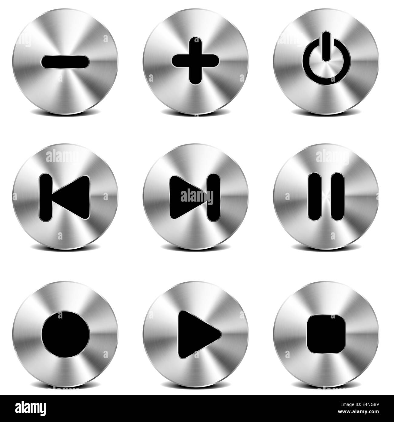 metal icon set Stock Photo - Alamy