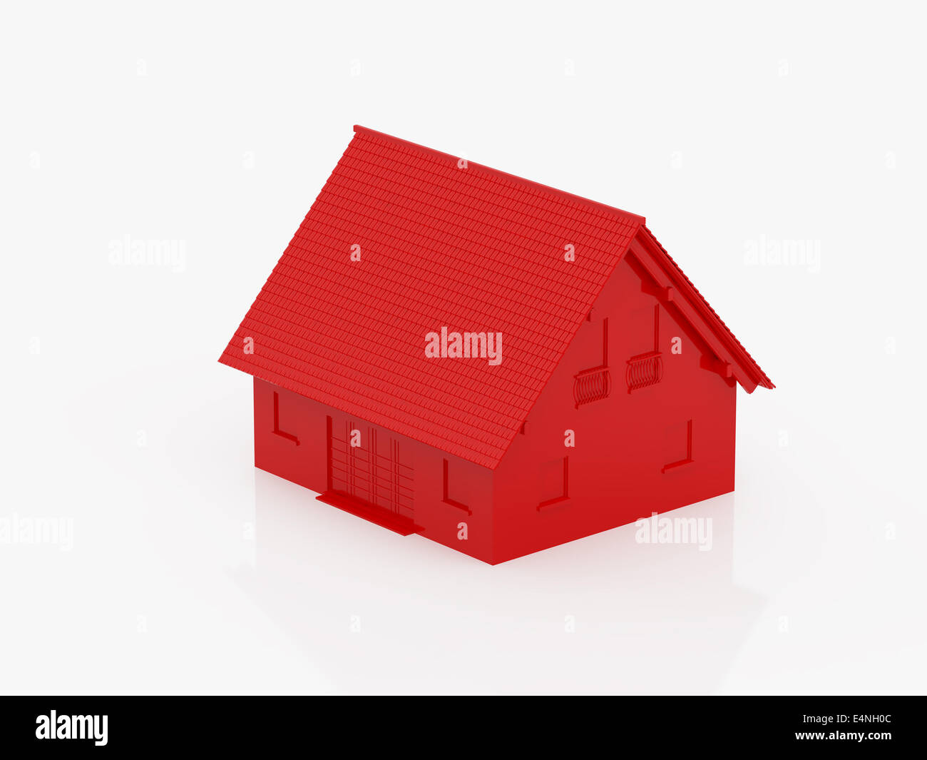Graphic 3d house red roof Cut Out Stock Images & Pictures - Alamy