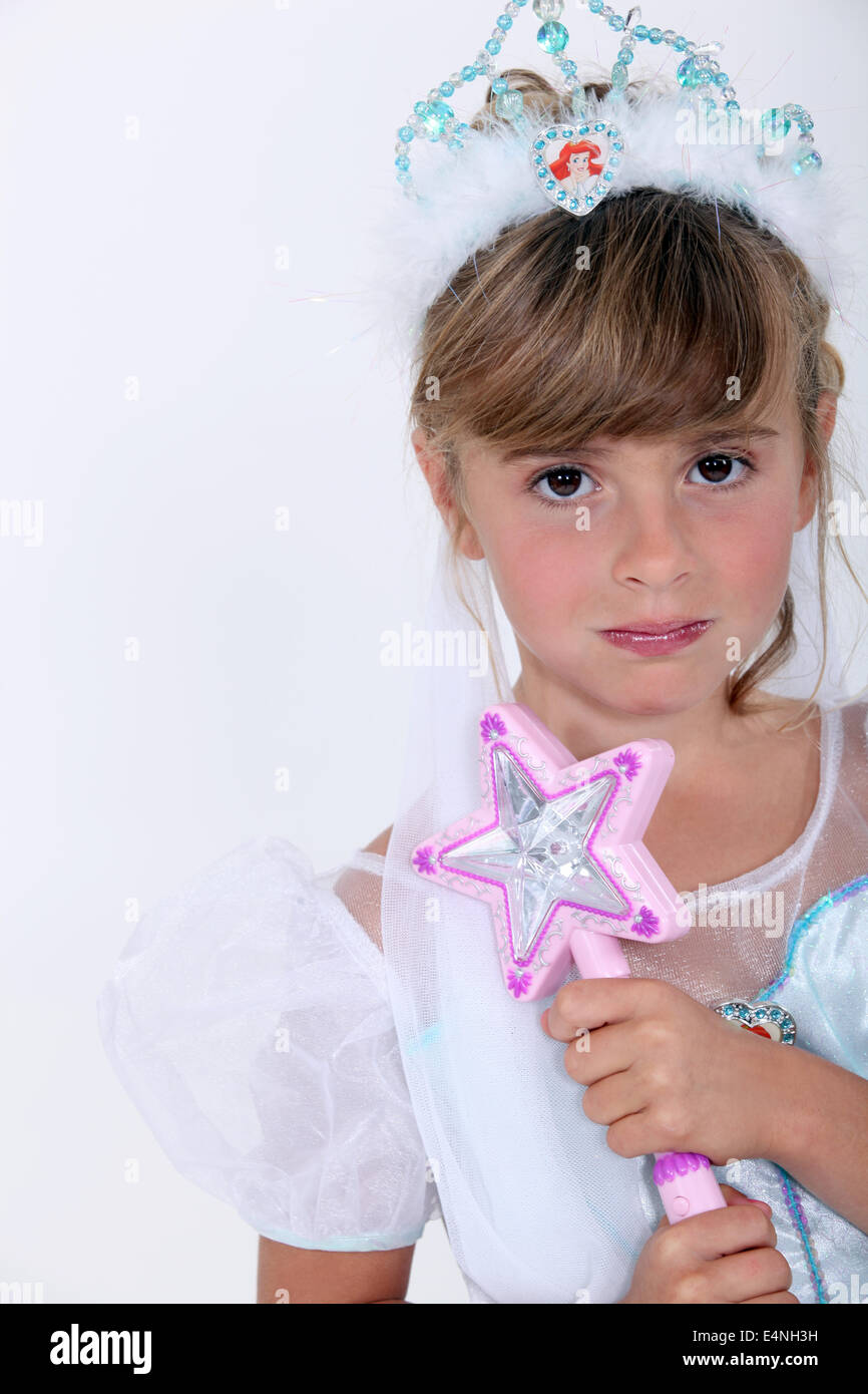 Girl dressed princess holding wand hi-res stock photography and images ...