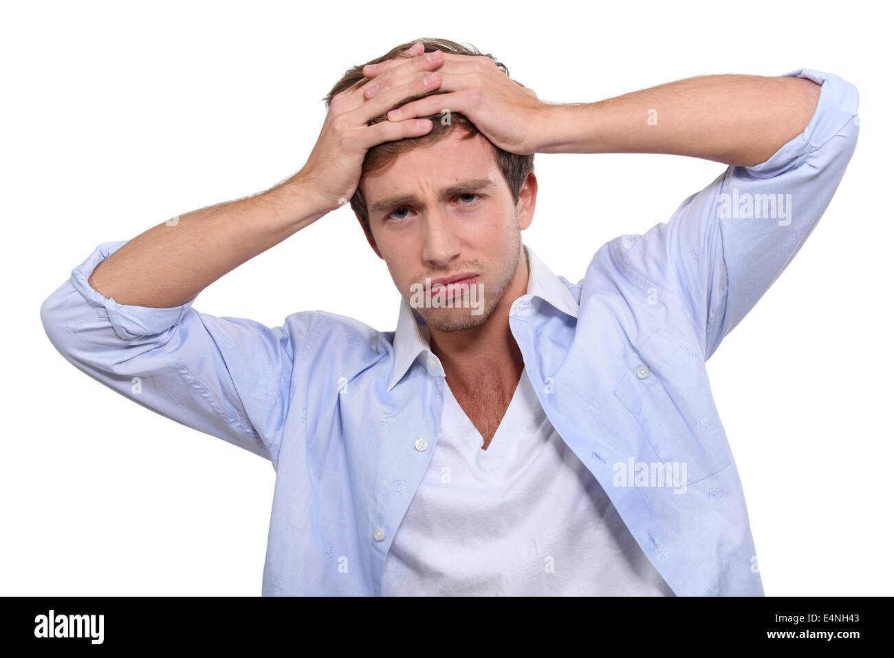young man looking upset Stock Photo - Alamy