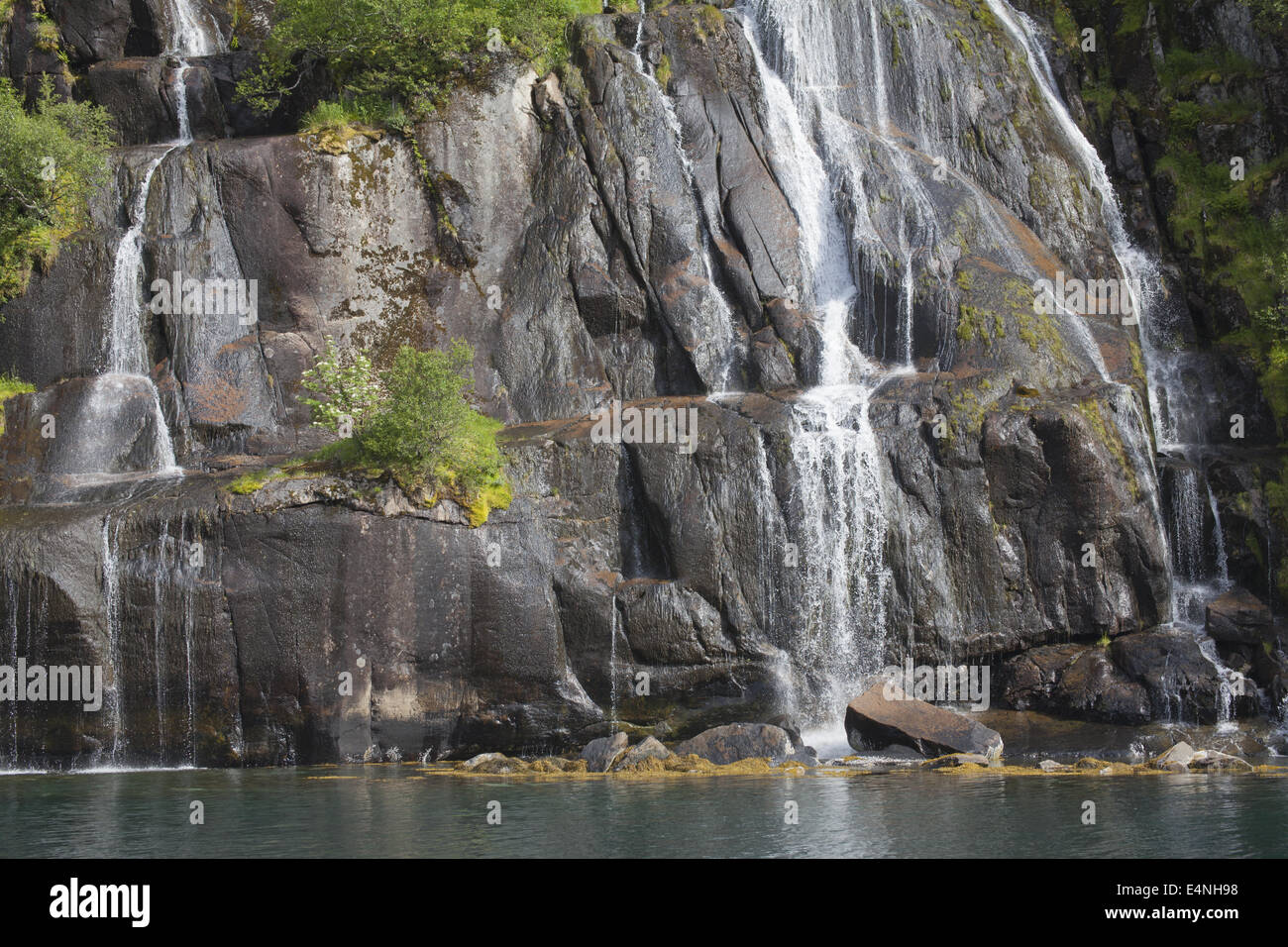 Trollfjord waterfall hi-res stock photography and images - Alamy