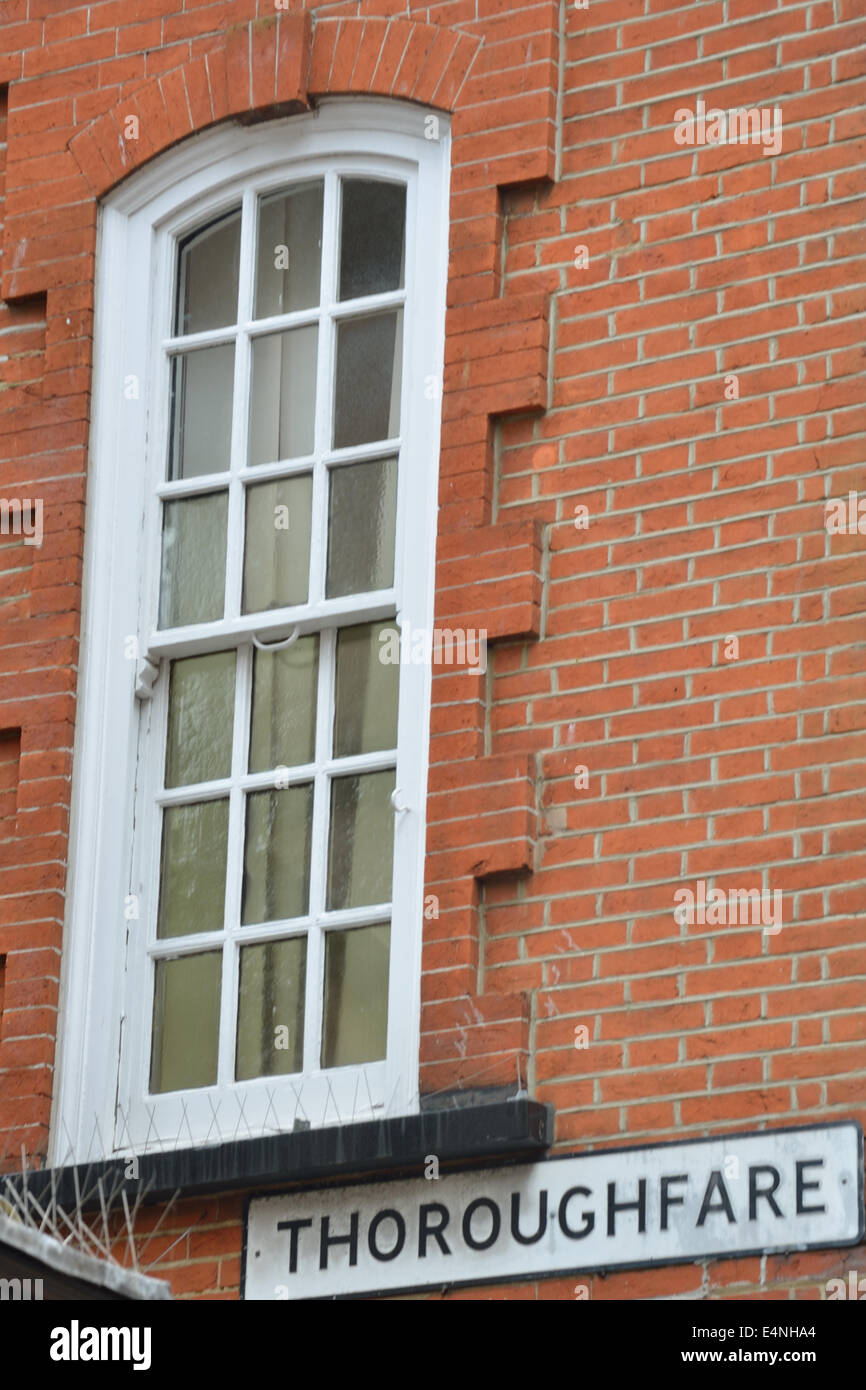 Thoroughfare sign Stock Photo - Alamy