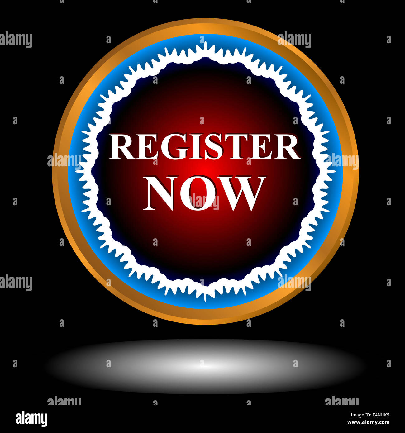 Button register now Stock Photo - Alamy