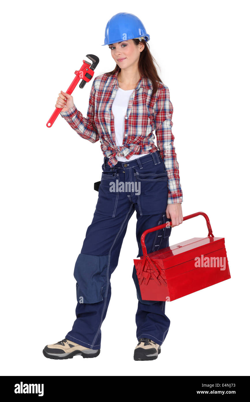 Factory engineer female Cut Out Stock Images & Pictures - Alamy