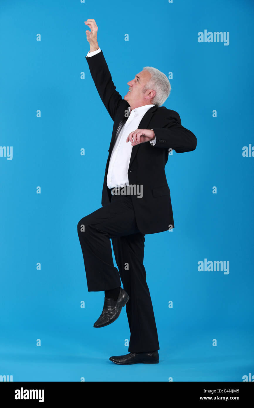 White background businessman climbing hi-res stock photography and ...