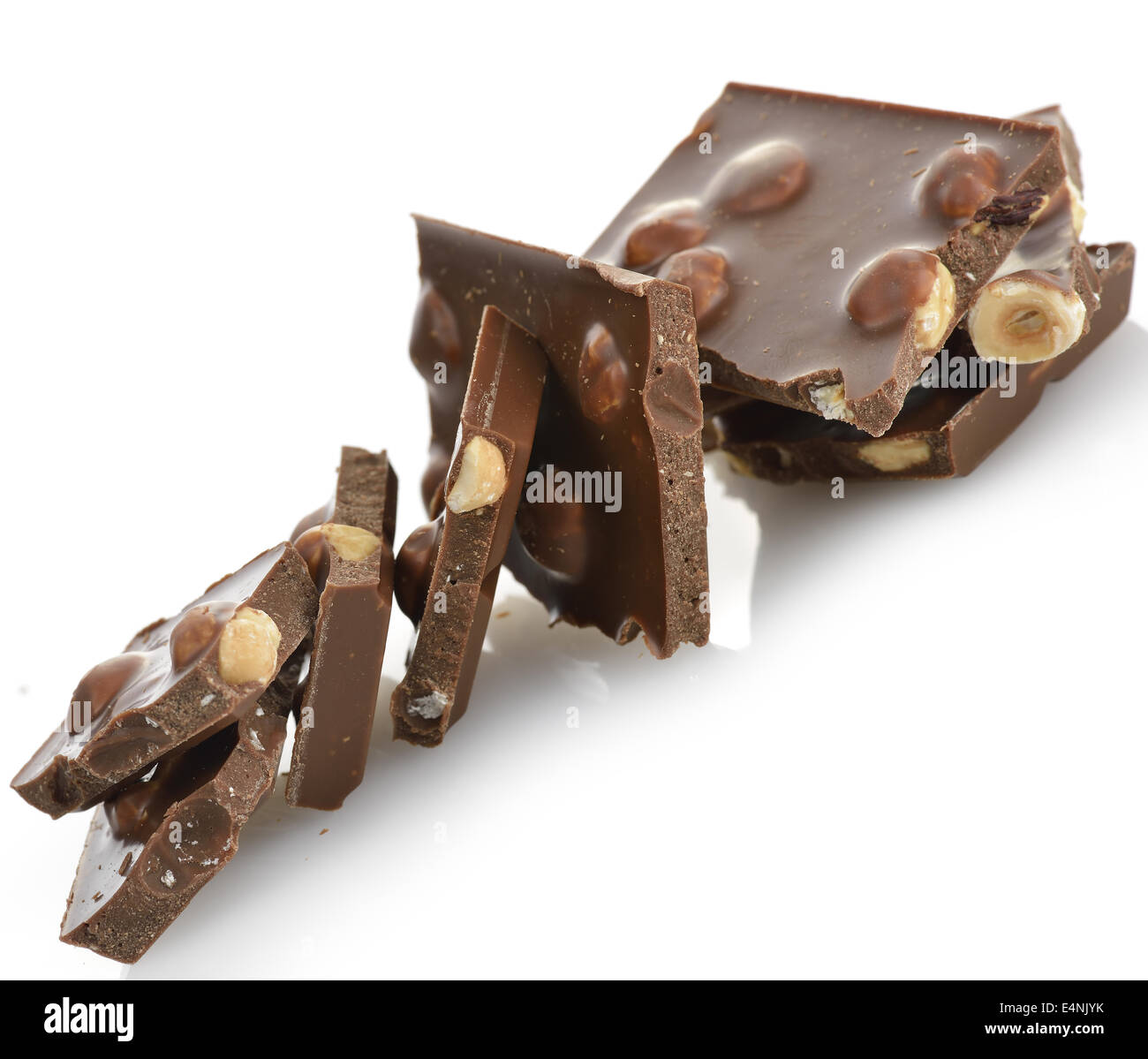 Chocolate With Nuts Stock Photo - Alamy