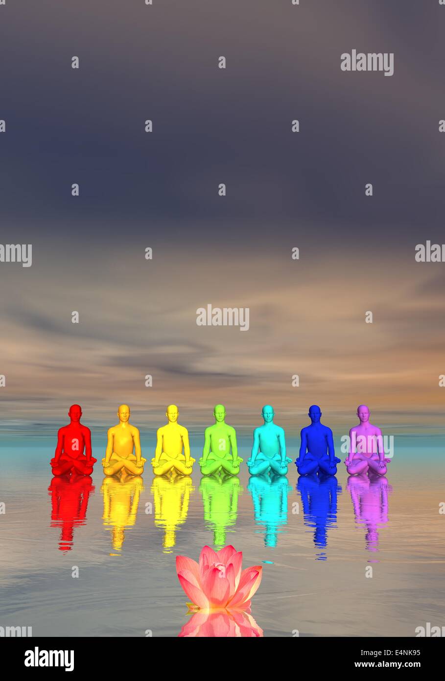 Chakras in meditation Stock Photo - Alamy