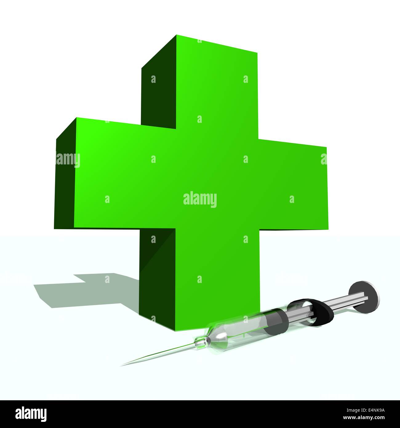 Green cross syringe hi-res stock photography and images - Alamy