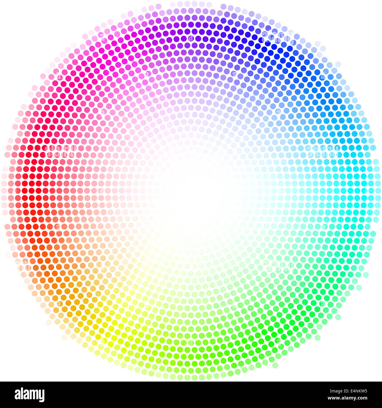 Equalizer multicolor dots digital in form circle with white in the ...