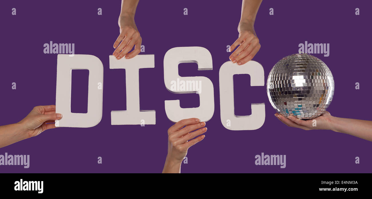 Disco font hi-res stock photography and images - Alamy
