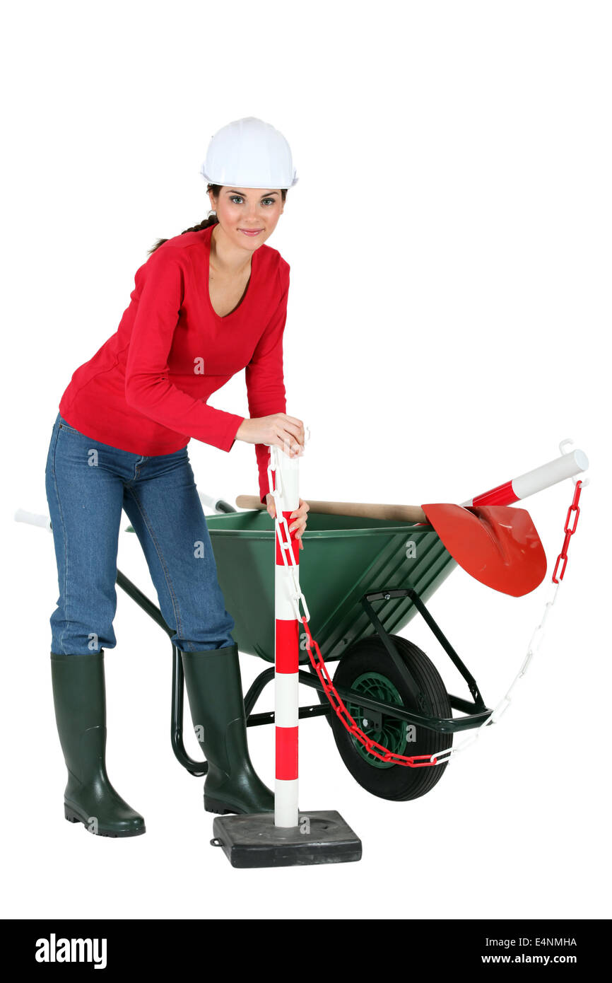 Labourer holding spade hi-res stock photography and images - Alamy