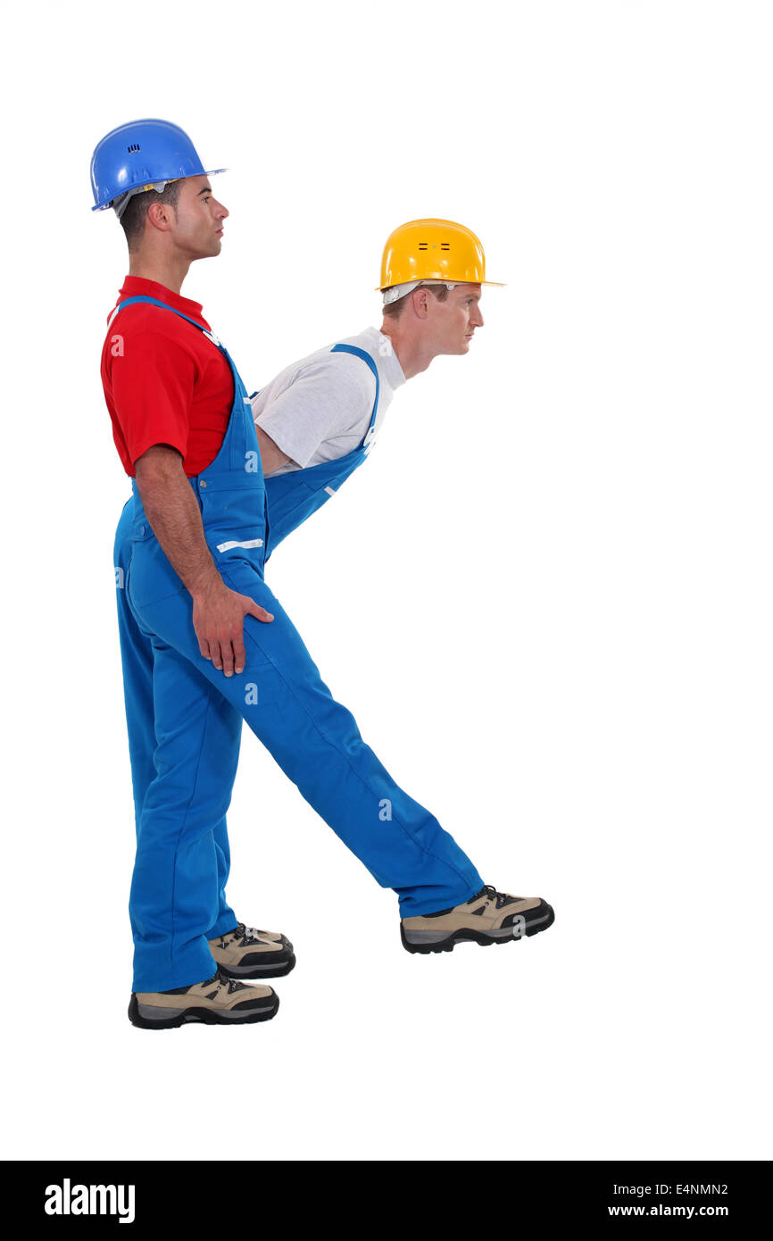 Standing construction worker in Cut Out Stock Images & Pictures - Alamy