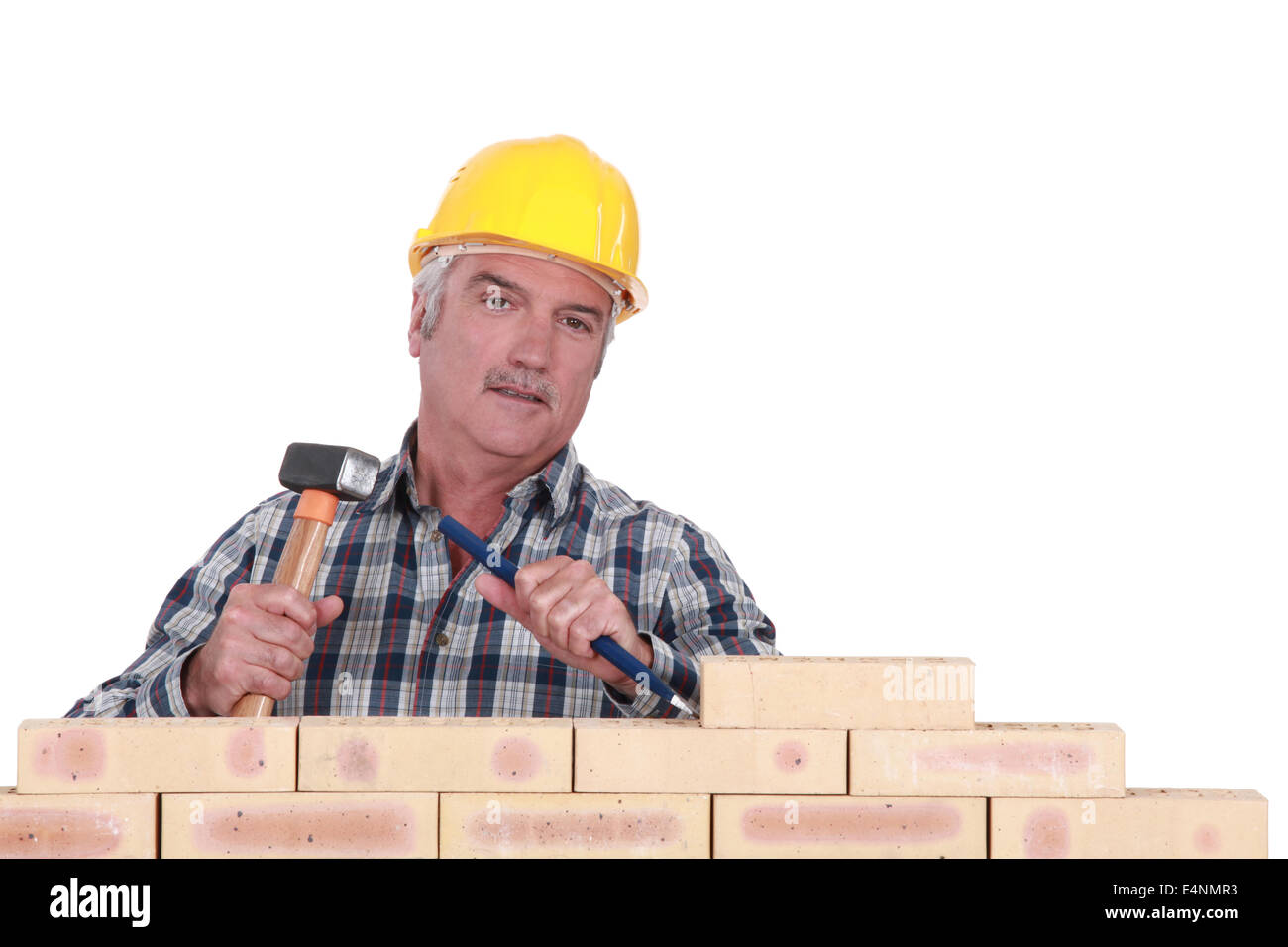 Portrait of a bricklayer Stock Photo - Alamy