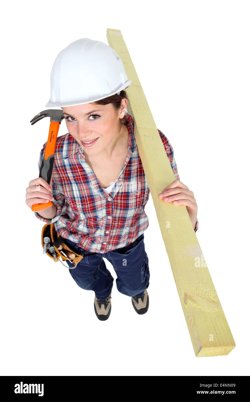 Female carpenter hi-res stock photography and images - Alamy