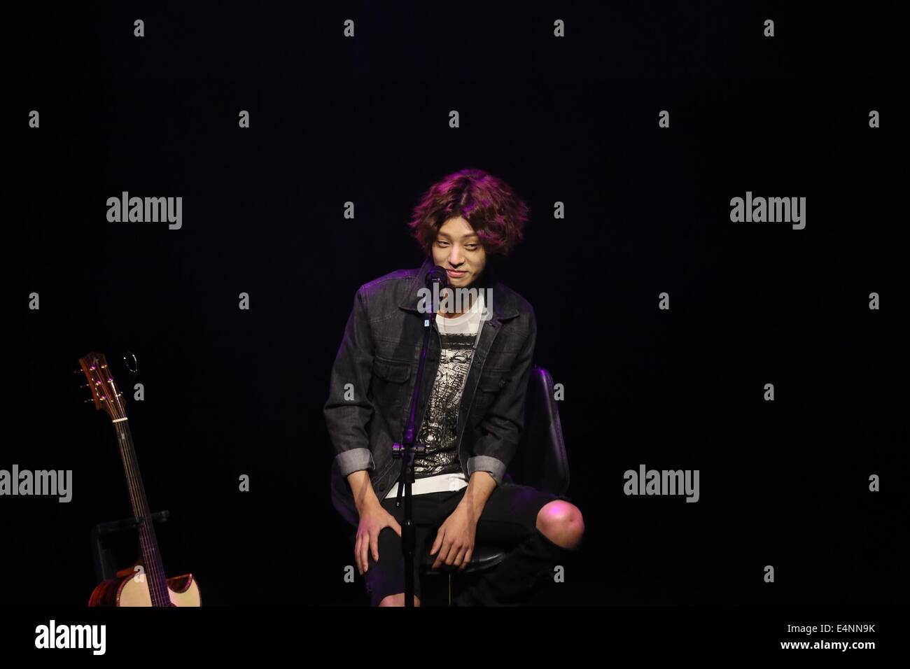 Taipei. 12th July, 2014. South Korea singer Jung Joon Young meets fans ...