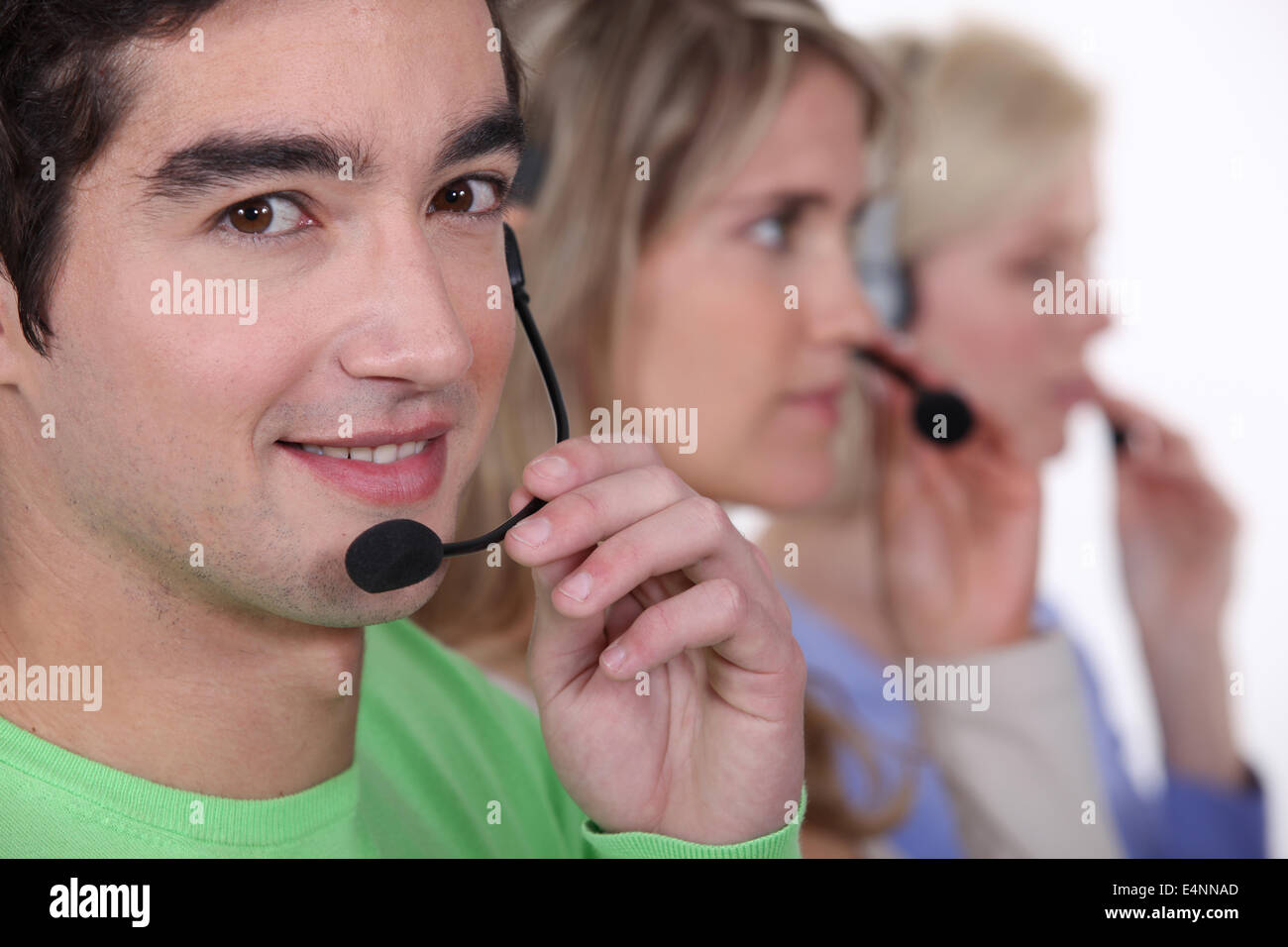 Telephone headsets hi-res stock photography and images - Alamy