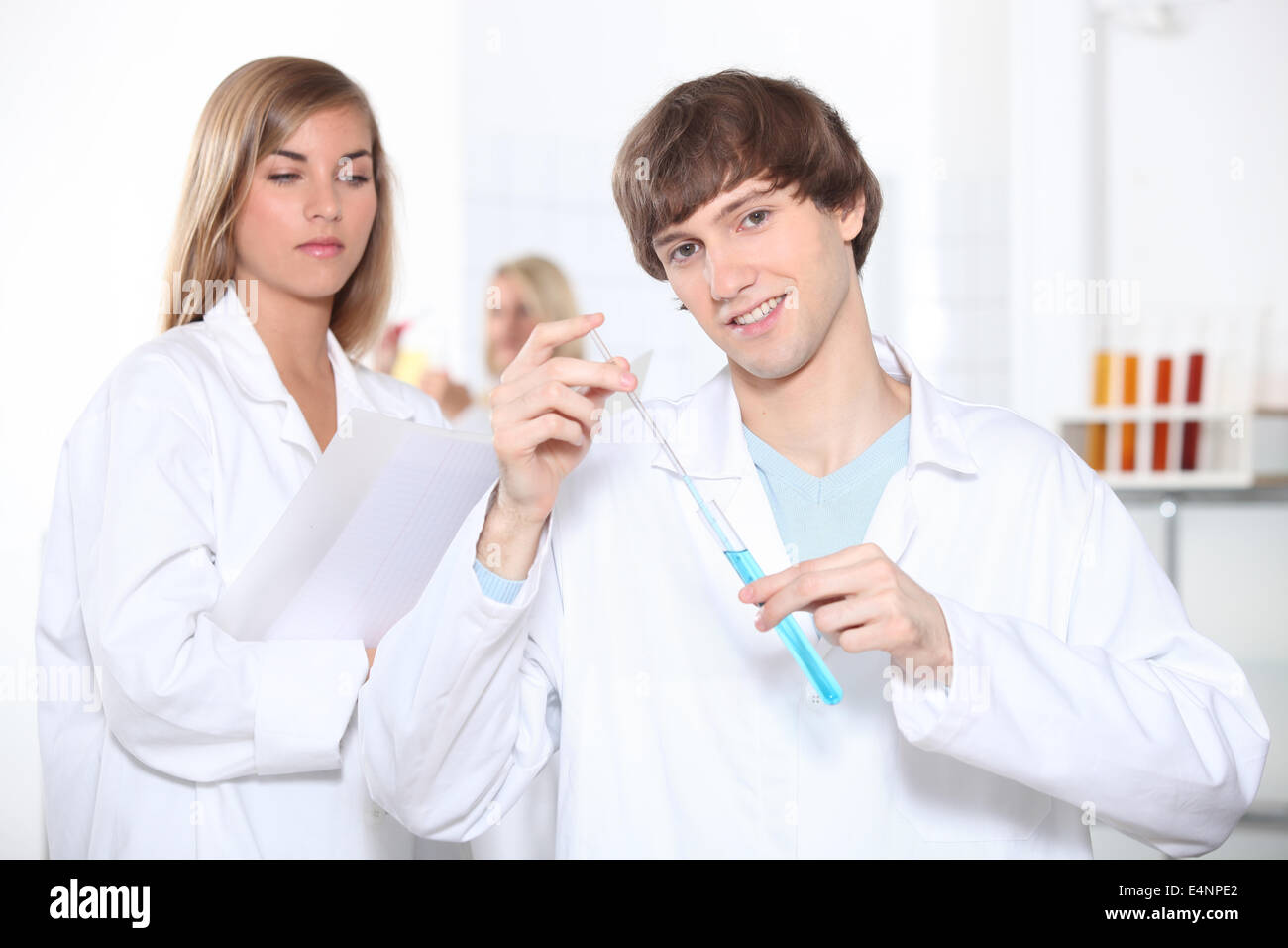 Students in lab Stock Photo - Alamy