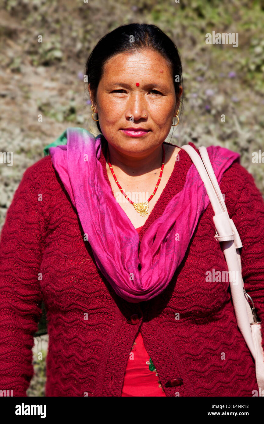 Nepalise lady, Beni, Myagdi District, Nepal Stock Photo - Alamy
