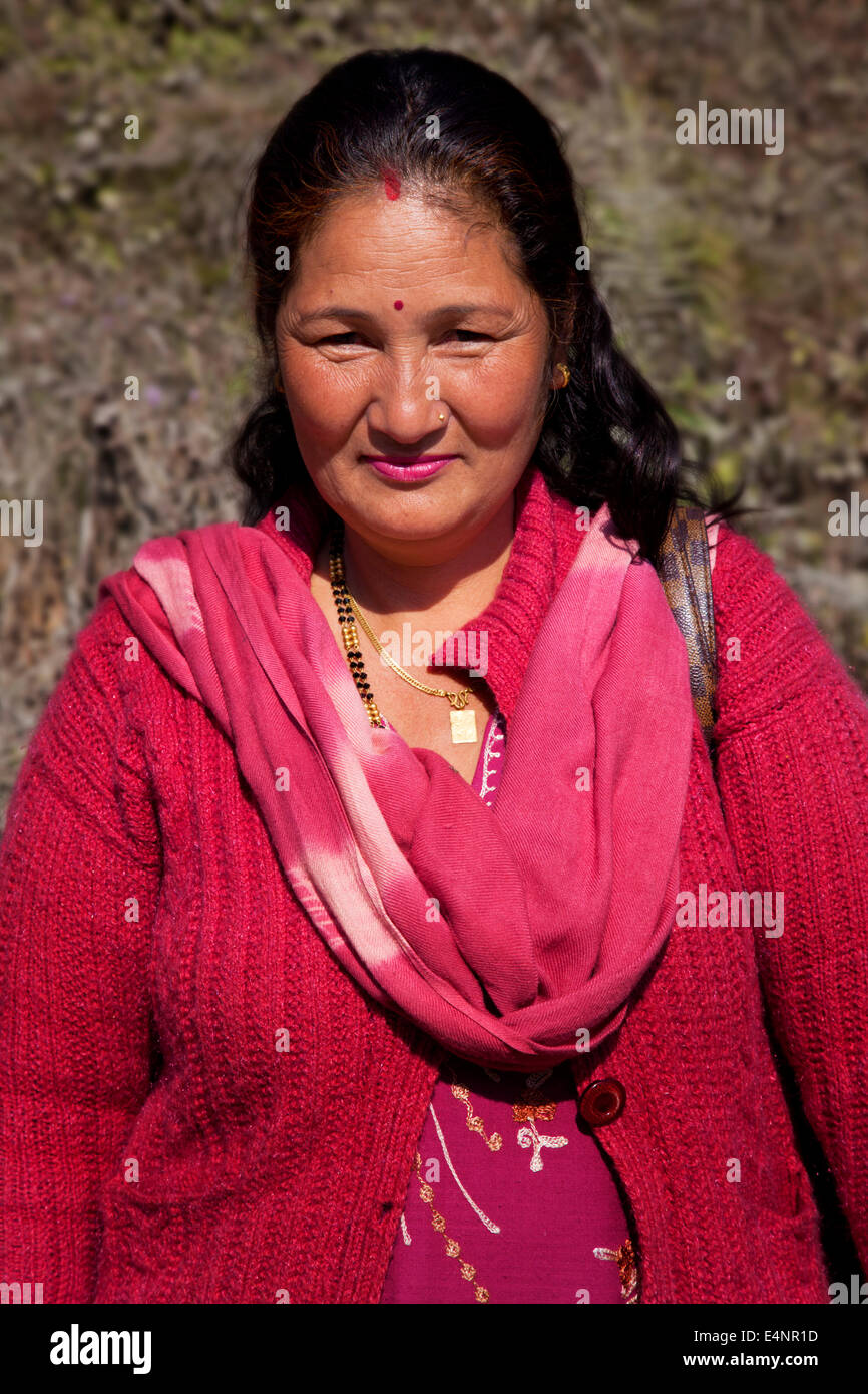 Nepalise lady, Beni, Myagdi District, Nepal Stock Photo - Alamy