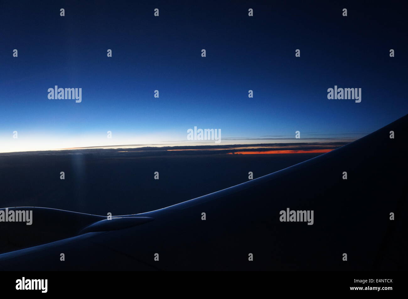 Boeing Wing captured at dawn Stock Photo - Alamy