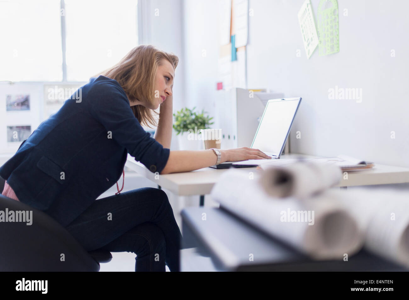 Side view architect reading hi-res stock photography and images - Alamy