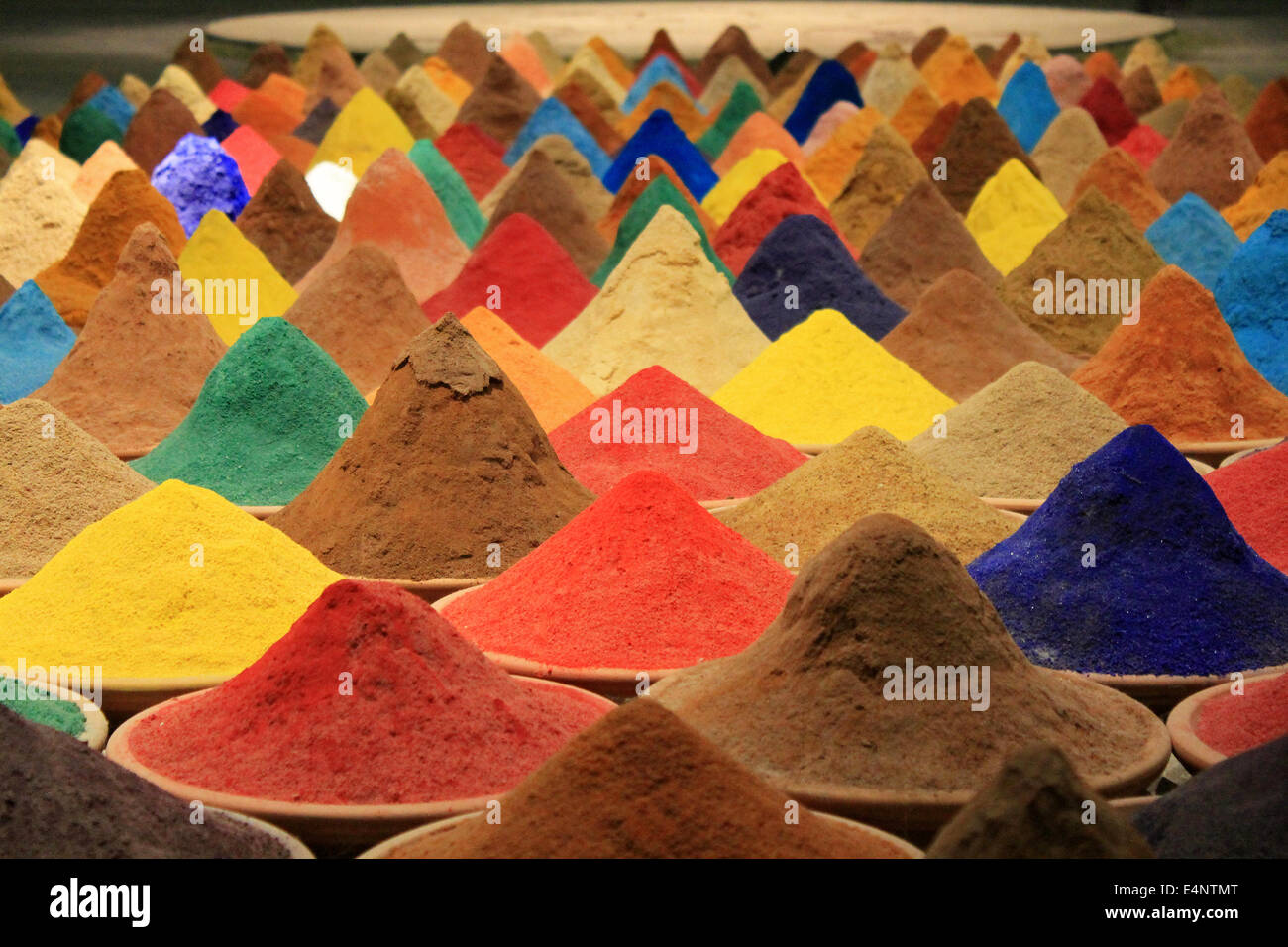 Powder colors from India exposed at Venice Biennal of Art Stock Photo ...