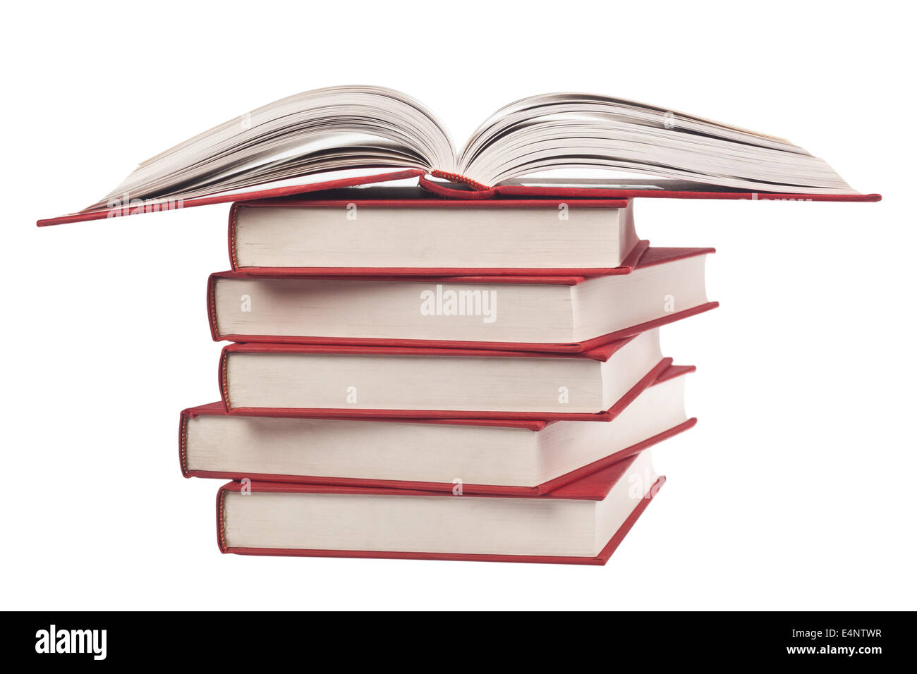 Stack of books isolated on white background Stock Photo - Alamy