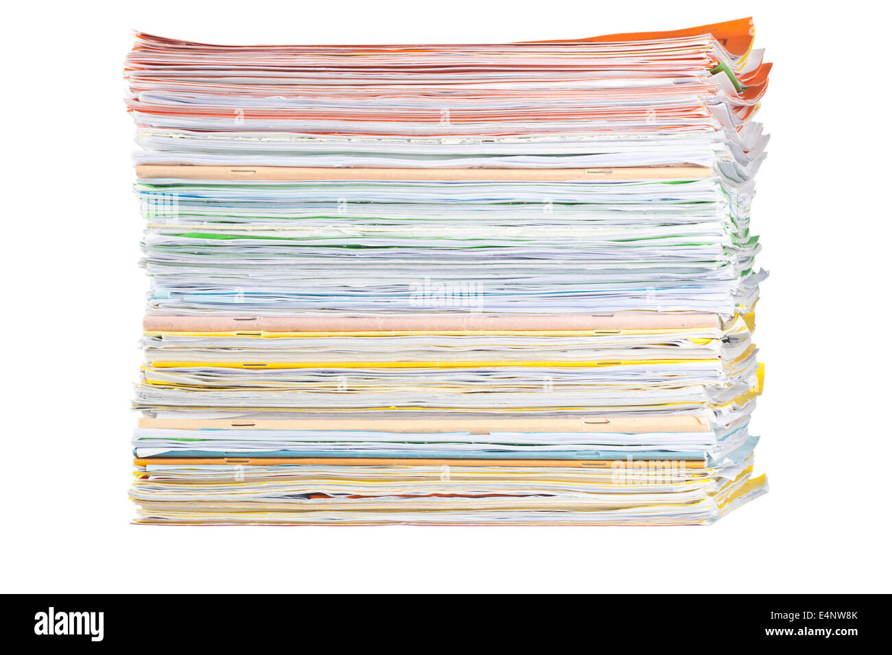 Stack of paper isolated on white background Stock Photo - Alamy