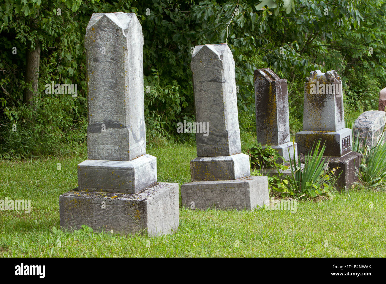 Gravestones in a line Stock Photo - Alamy