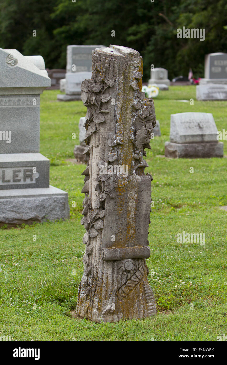 Gravestone shaped as a (family) tree Stock Photo - Alamy