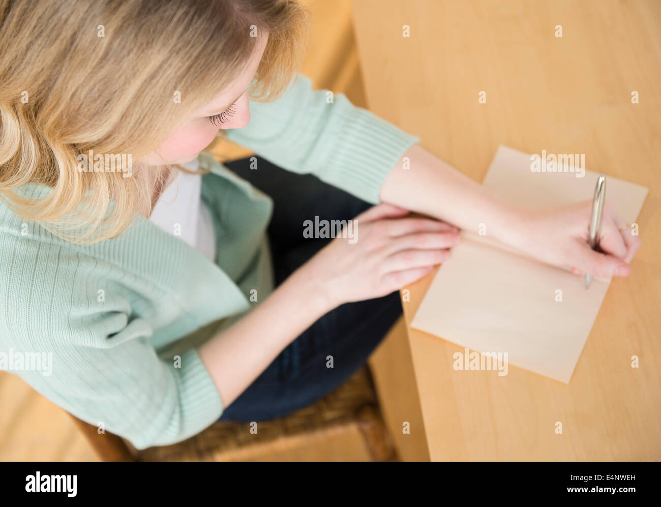 Woman writting letter hi-res stock photography and images - Alamy