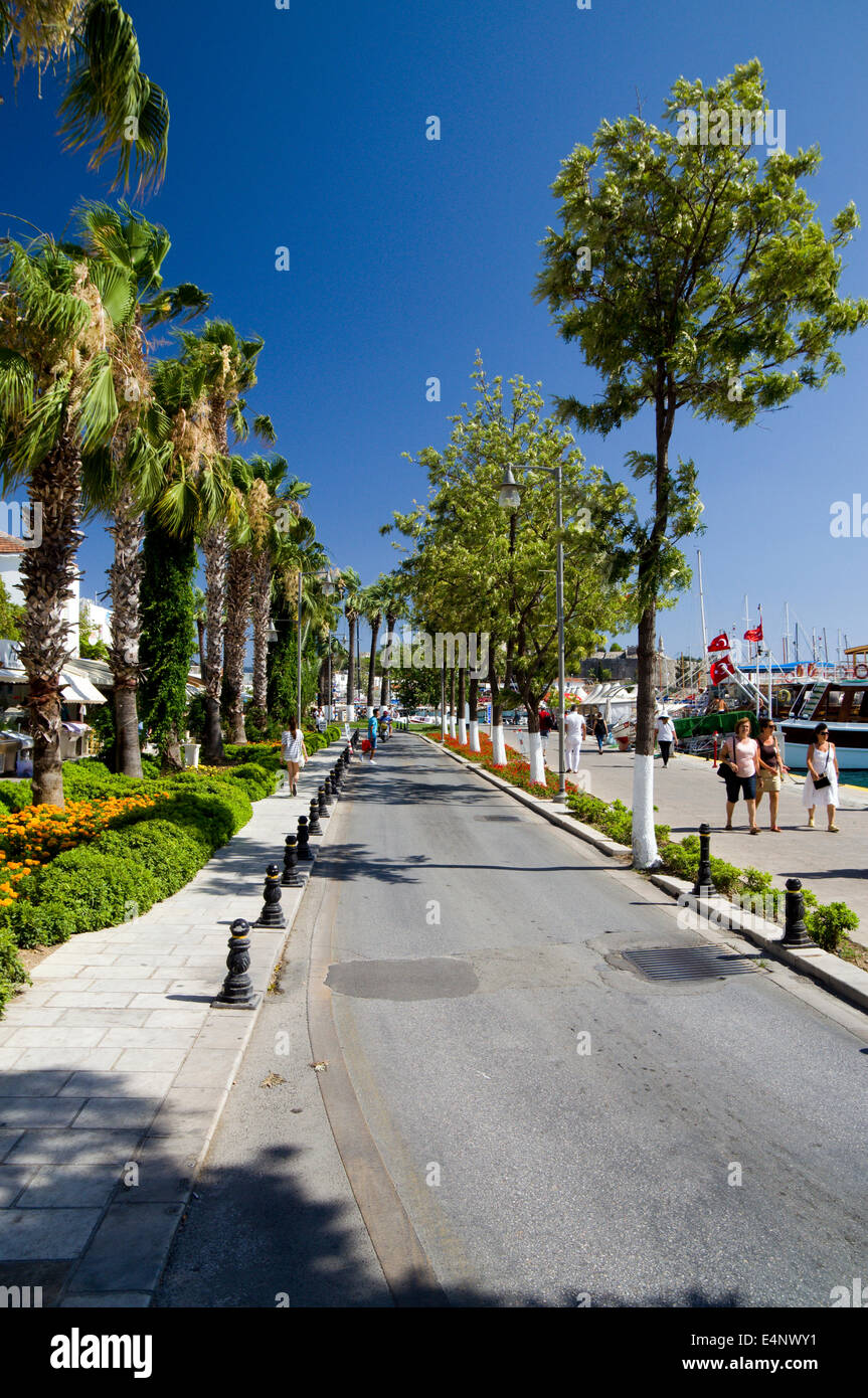 Harbourside road, Bodrum, Turkey, Asia Stock Photo - Alamy