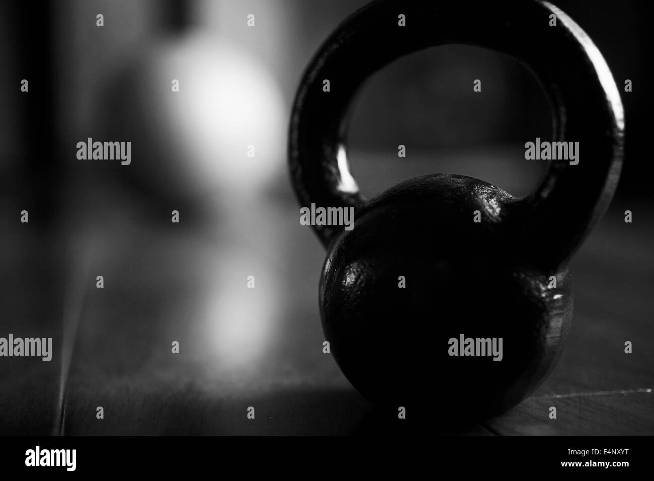 Kettlebell Black and White Stock Photos & Images - Alamy