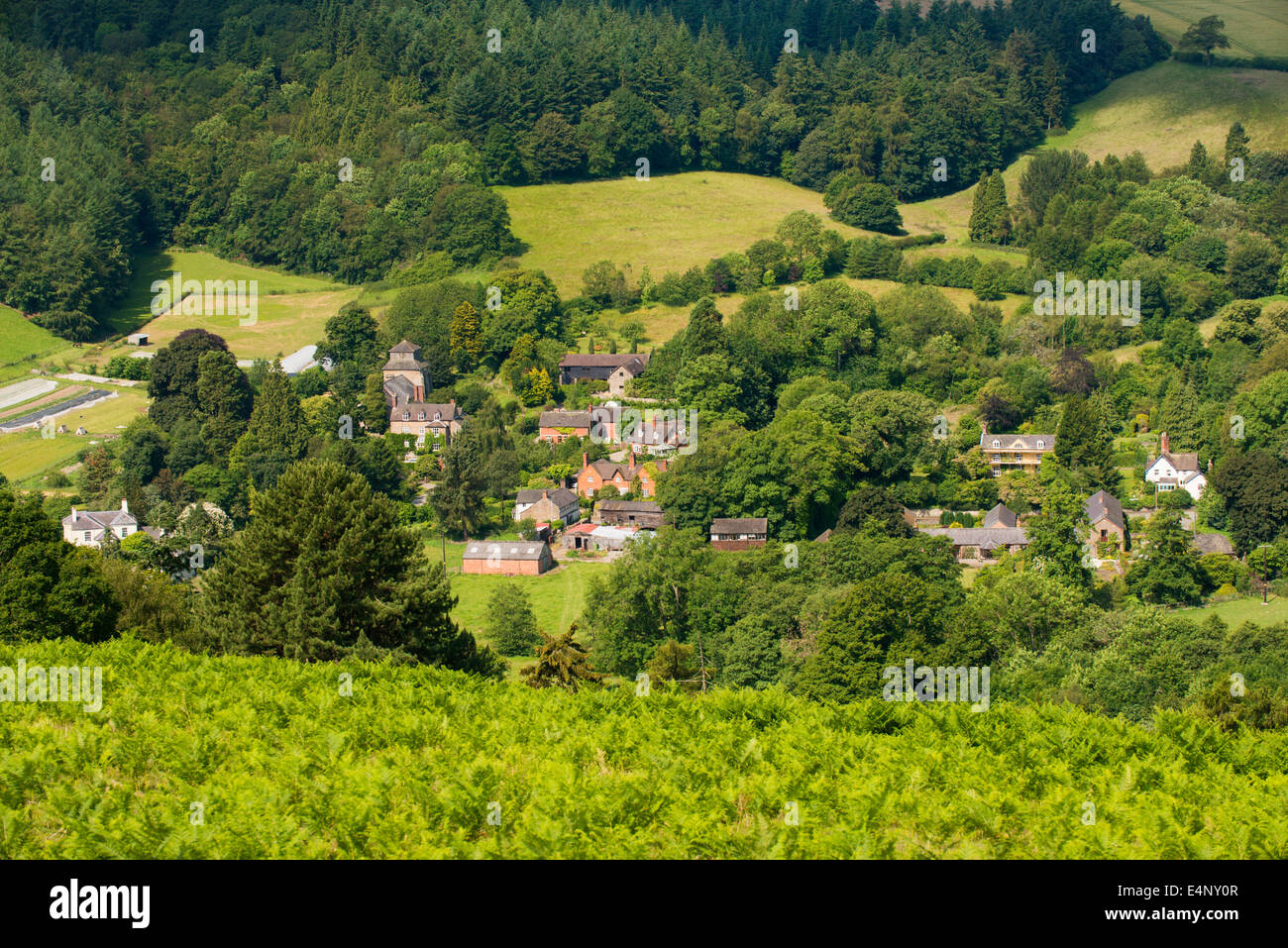 The village of Hopesay, Shropshire, England Stock Photo - Alamy
