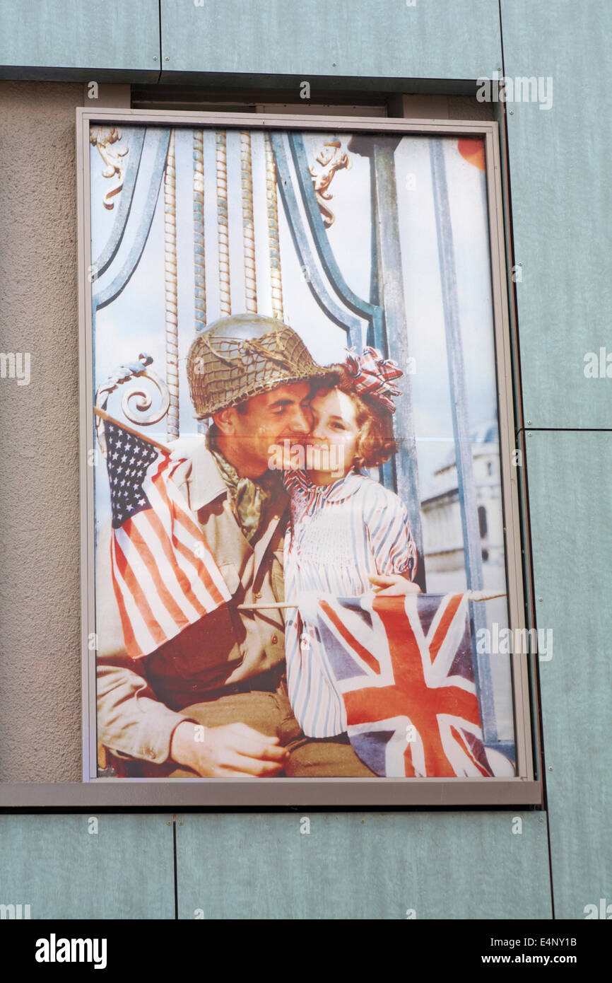 poster at office de tourisme at Arromanches, Normandy, France in July ...