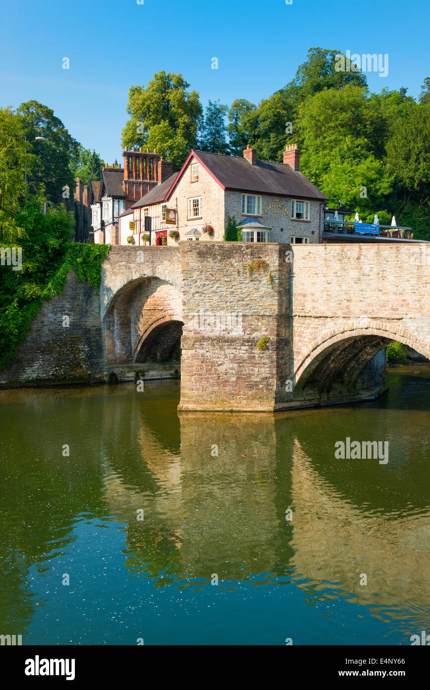 Ludford Bridge over the River Teme, Ludlow, Shropshire, England Stock ...