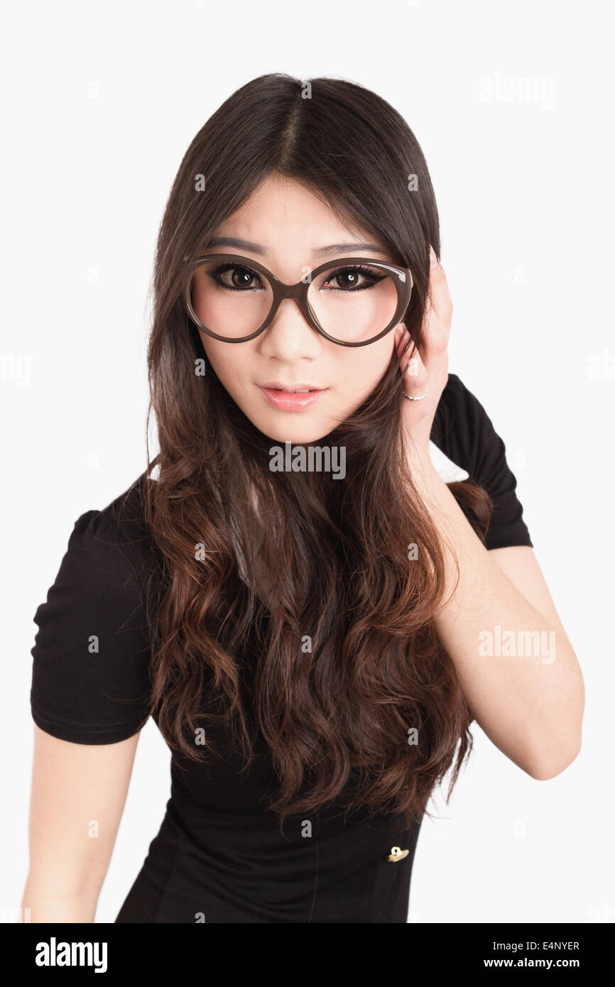 A beautiful Asian staff, business attire Stock Photo - Alamy
