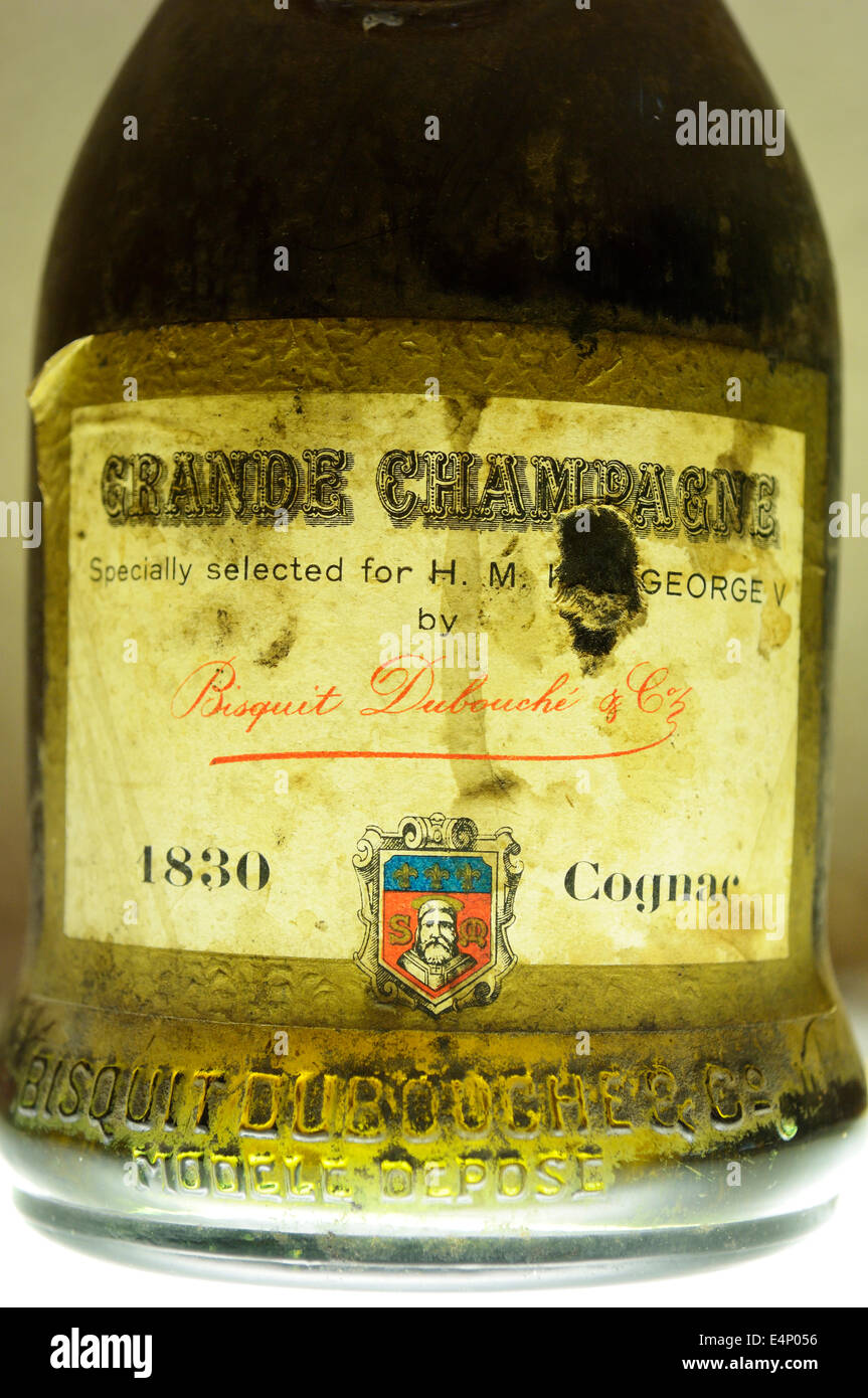 Rare bottle of Cognac on display at the Musée des Arts du Cognac ...