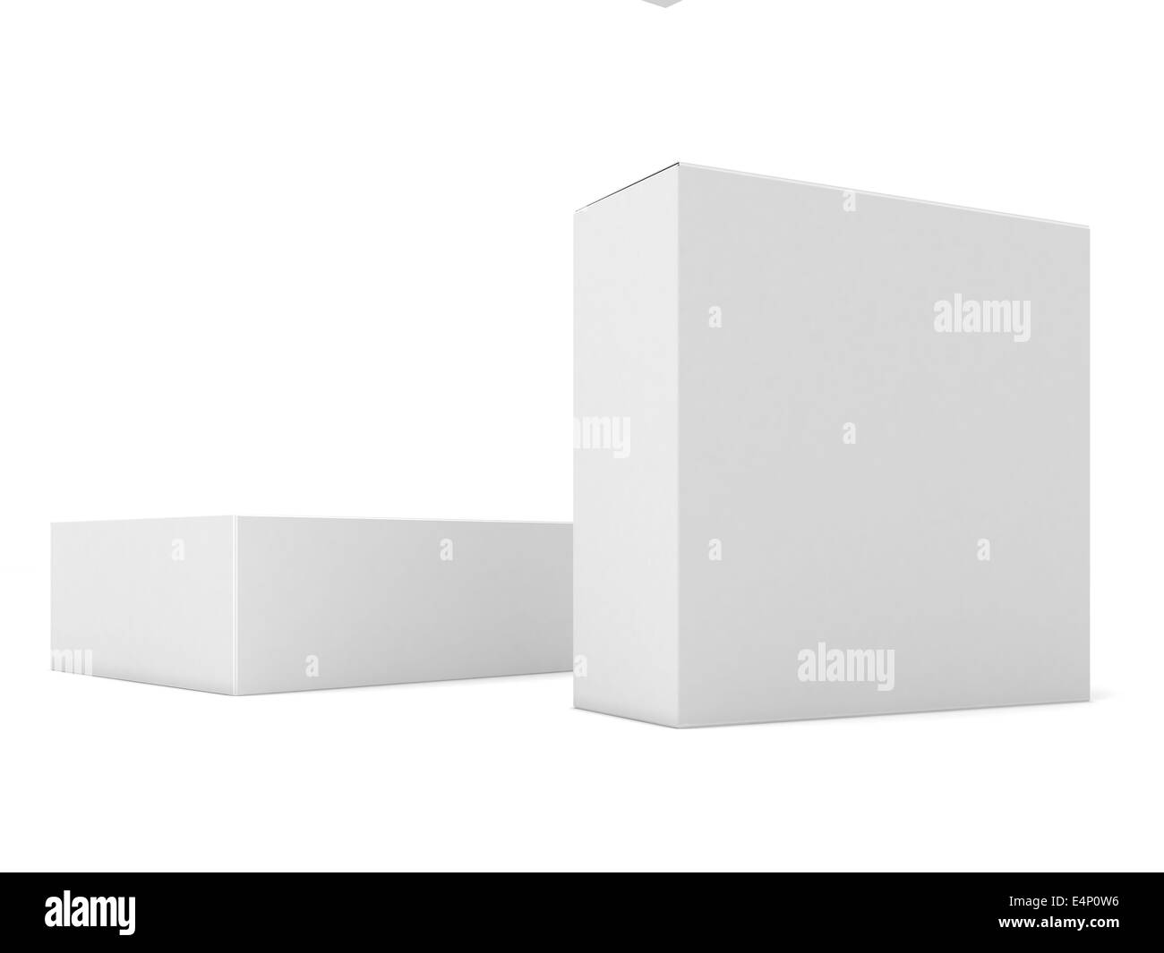 Blank boxes isolated on white Stock Photo - Alamy