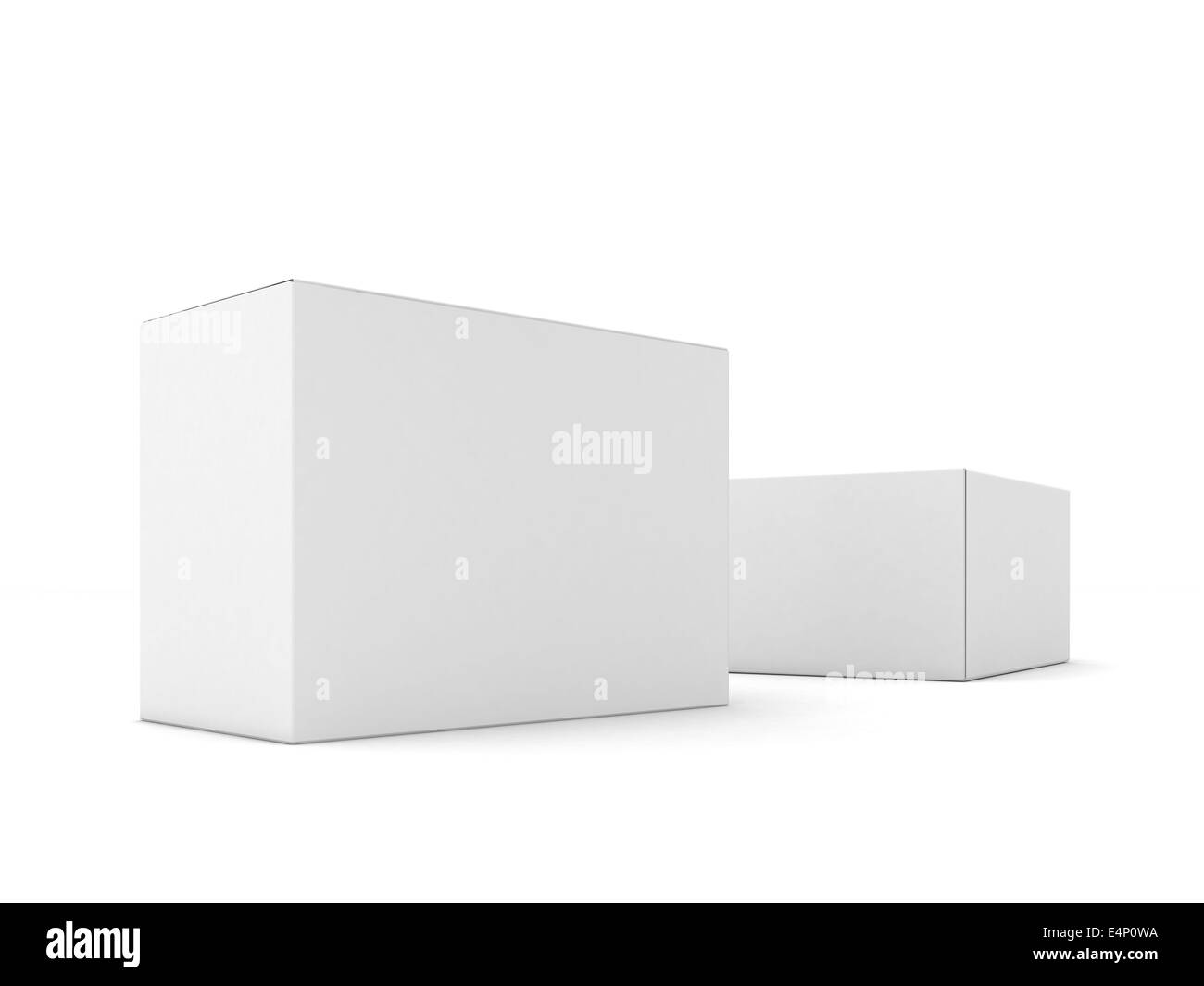 Blank boxes isolated on white Stock Photo - Alamy