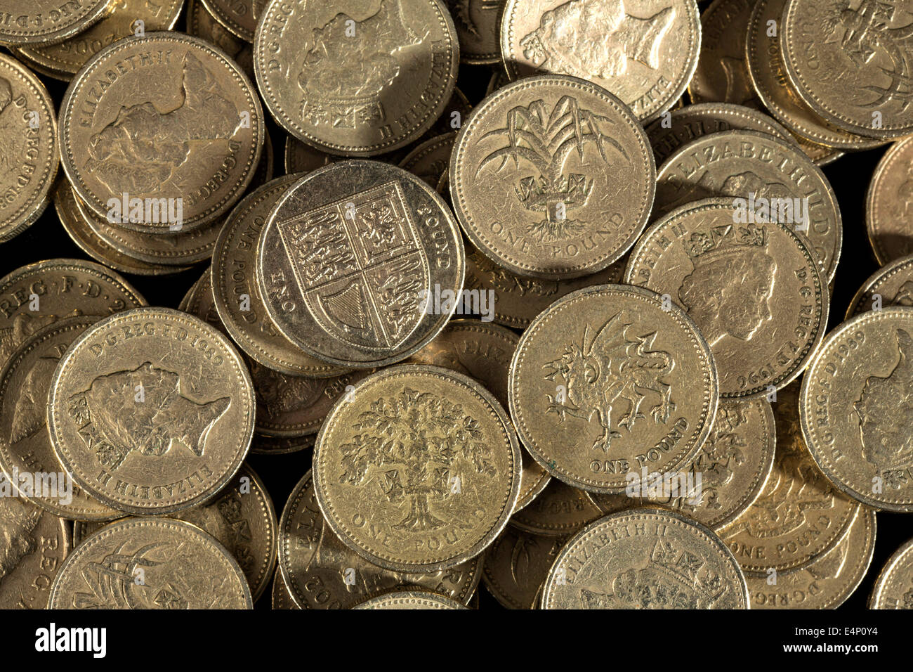 One pound coins hi-res stock photography and images - Alamy