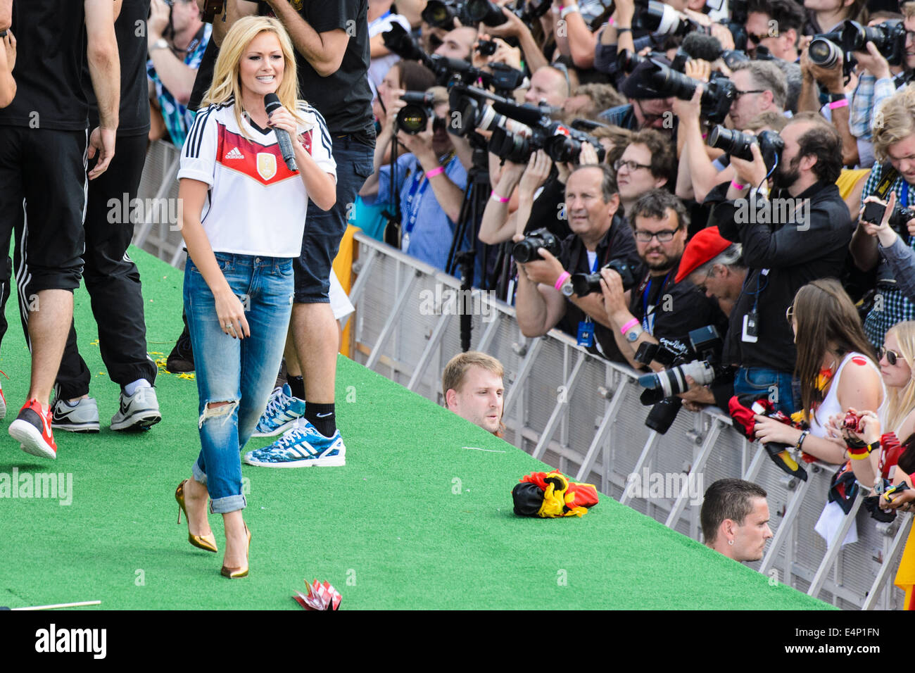 Berlin, Germany. 15th July, 2014. Singer Helene Fischer performs on ...