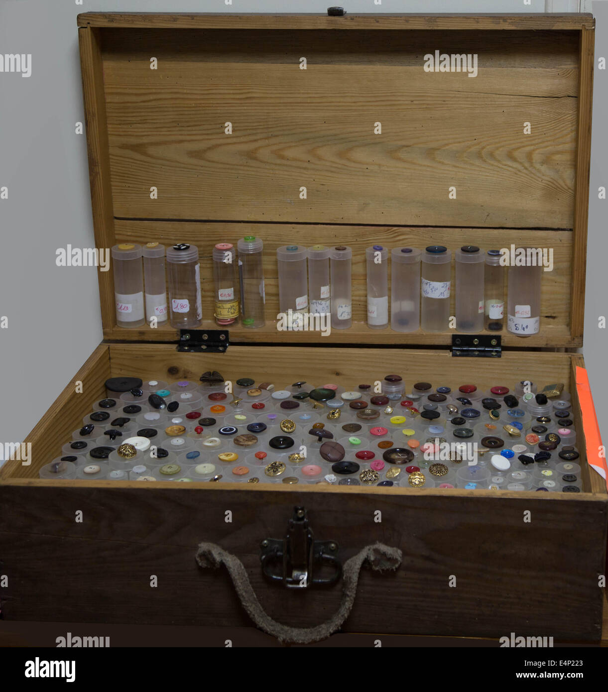 n a haderdashery, all button for trouser, shirt, corsage, all colors ...