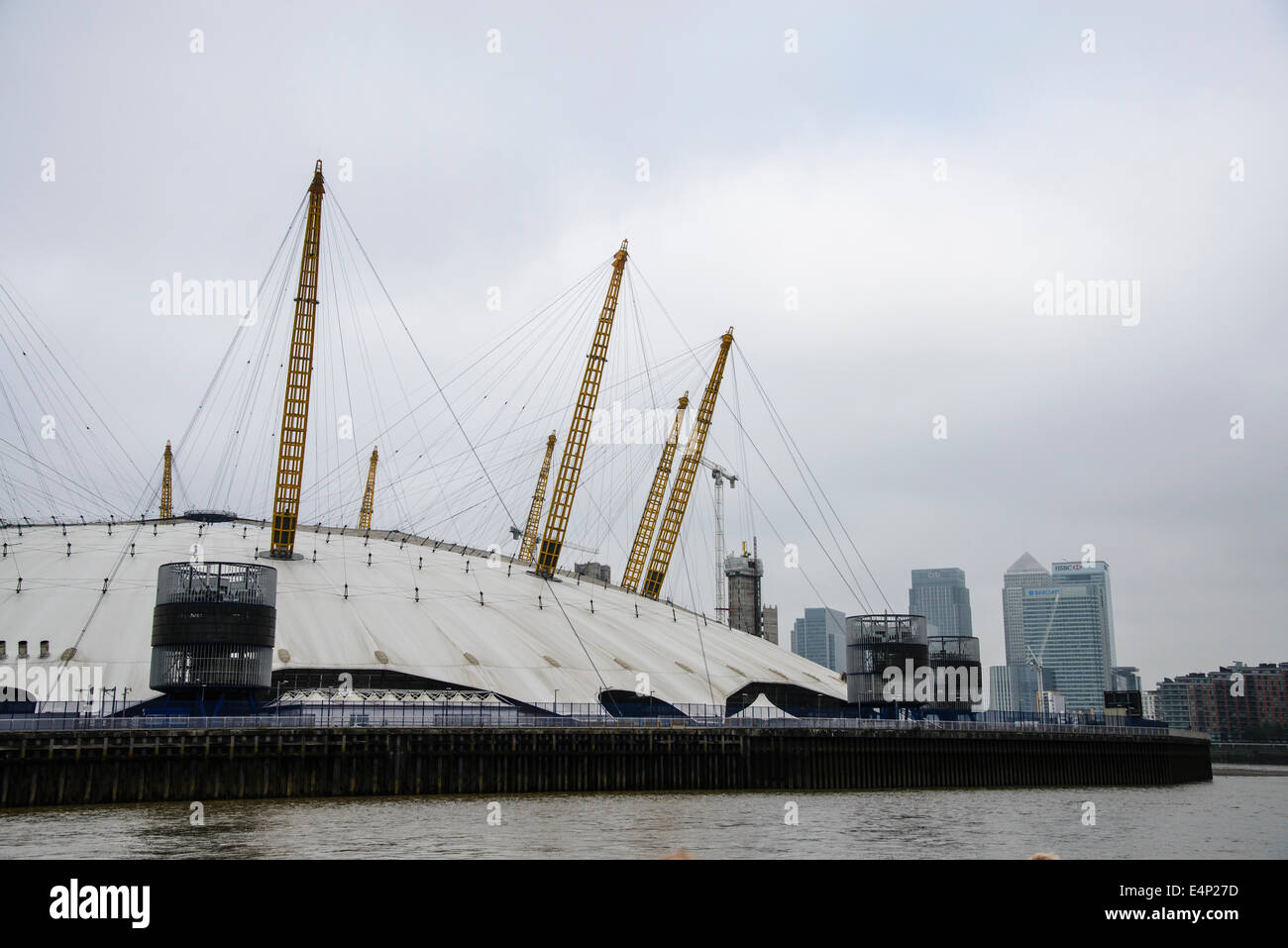 The O2 Arena / Dome as seen from the river Thames Stock Photo - Alamy