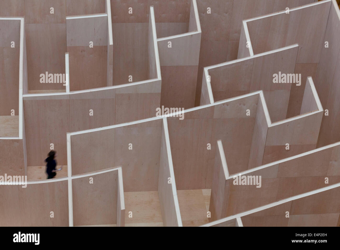 Large-scale maze at National Building Museum - Washington, DC USA Stock ...