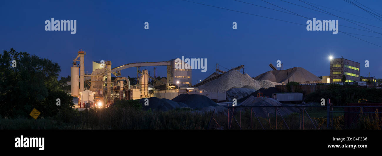 Quarry At Night Panorama Stock Photo - Alamy